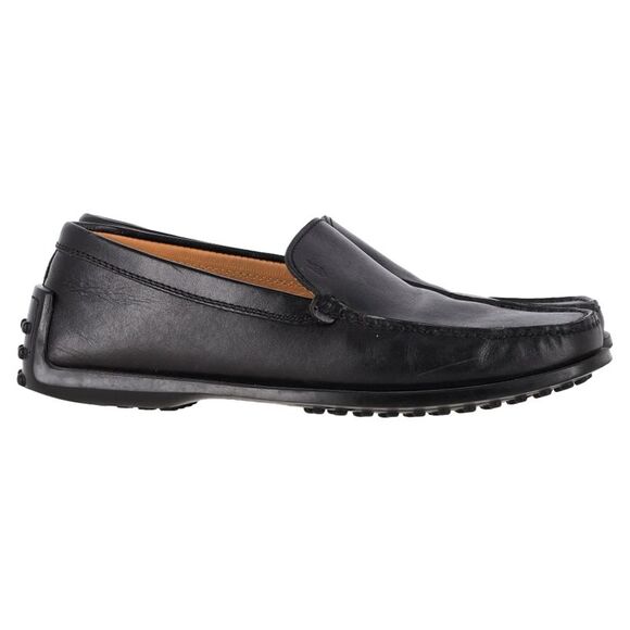 Tod's | Shoes | Tods Logo Squaretoe Loafers In Black Leather | Poshmark